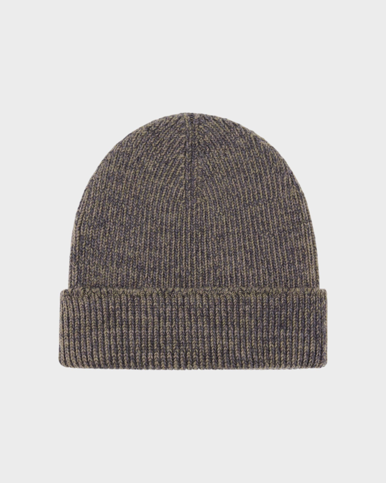 Bonnet Ara Chiné Taupe/Kaki Nitto Knitwear en laine mérinos - Drapeur